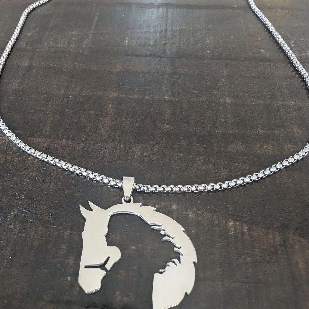 The Unbranded Brand | Jewelry | Stainless Steel Silver Horse Pendant ...